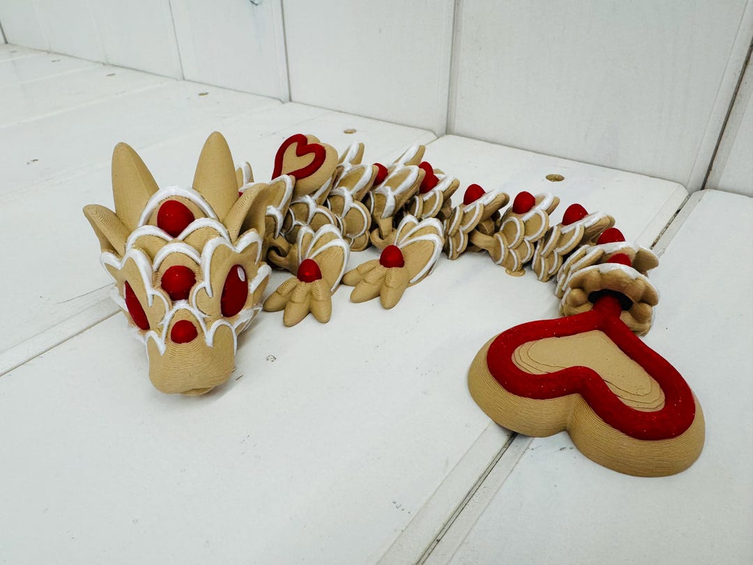 Dragon biscuit coeur de bébé, dragon imprimé en 3D, cadeaux de Pâques ...