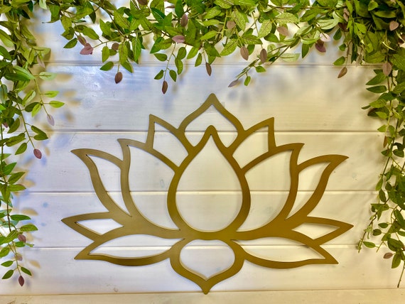Signs Home & Living Metal wall art Lily flower Lotus wall art Wall ...