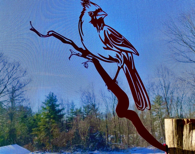 Stained Glass Cardinal Garden Stake - Etsy Canada