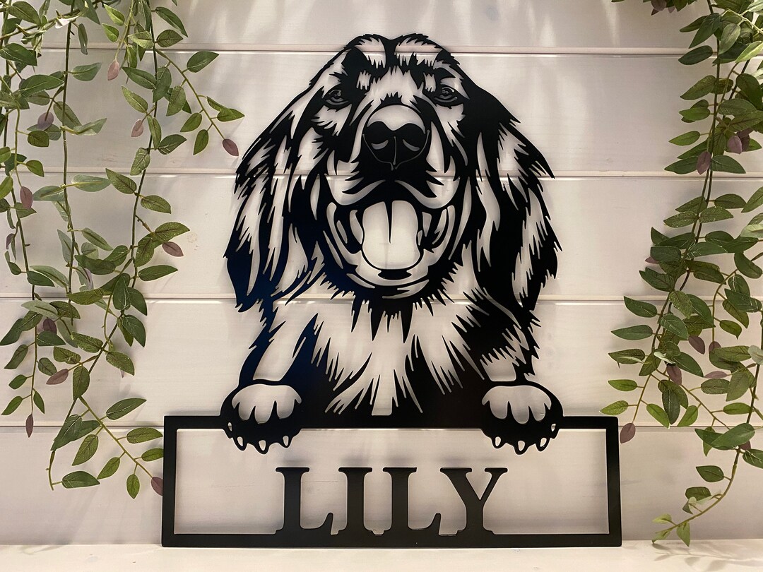 Golden Retriever Sign Personalized Dog Sign Dog Lover Gift - Etsy