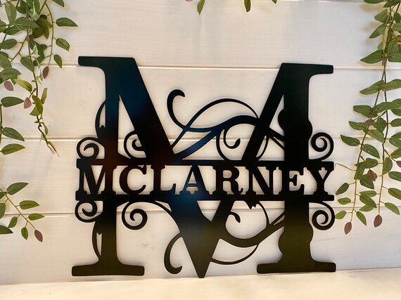 Monogram Last Name Sign Front Door Decoration Housewarming | Etsy
