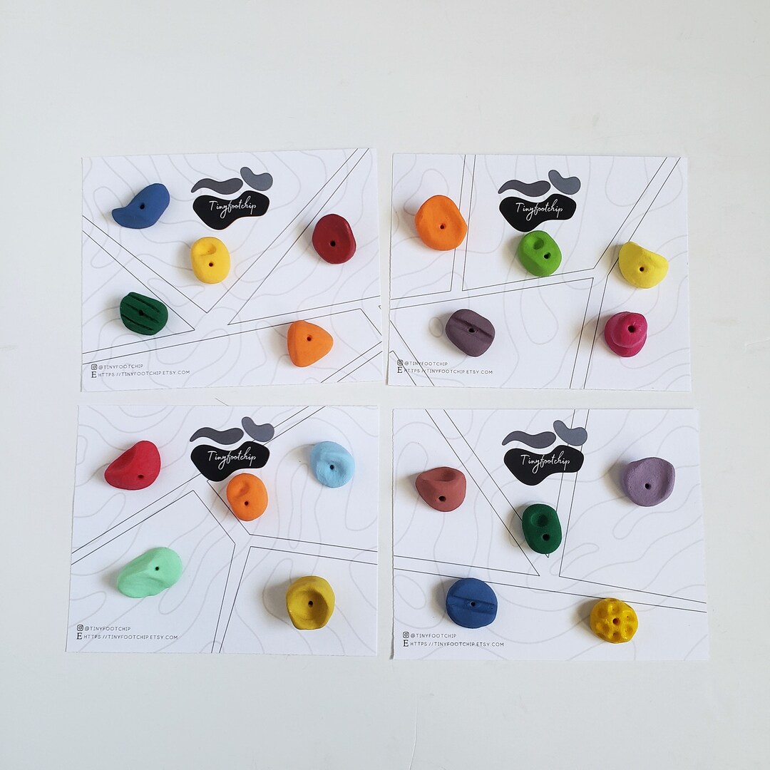 Tiny Climbing Hold Magnets Set of 5 Magnets Various Clay Gift Tiny ...