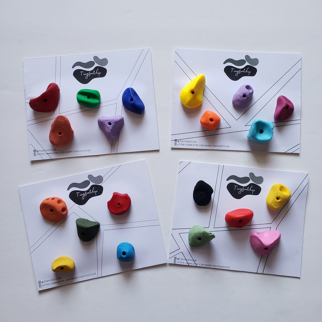 Tiny Climbing Hold Magnets Set of 5 Magnets Various Clay Gift Tiny ...