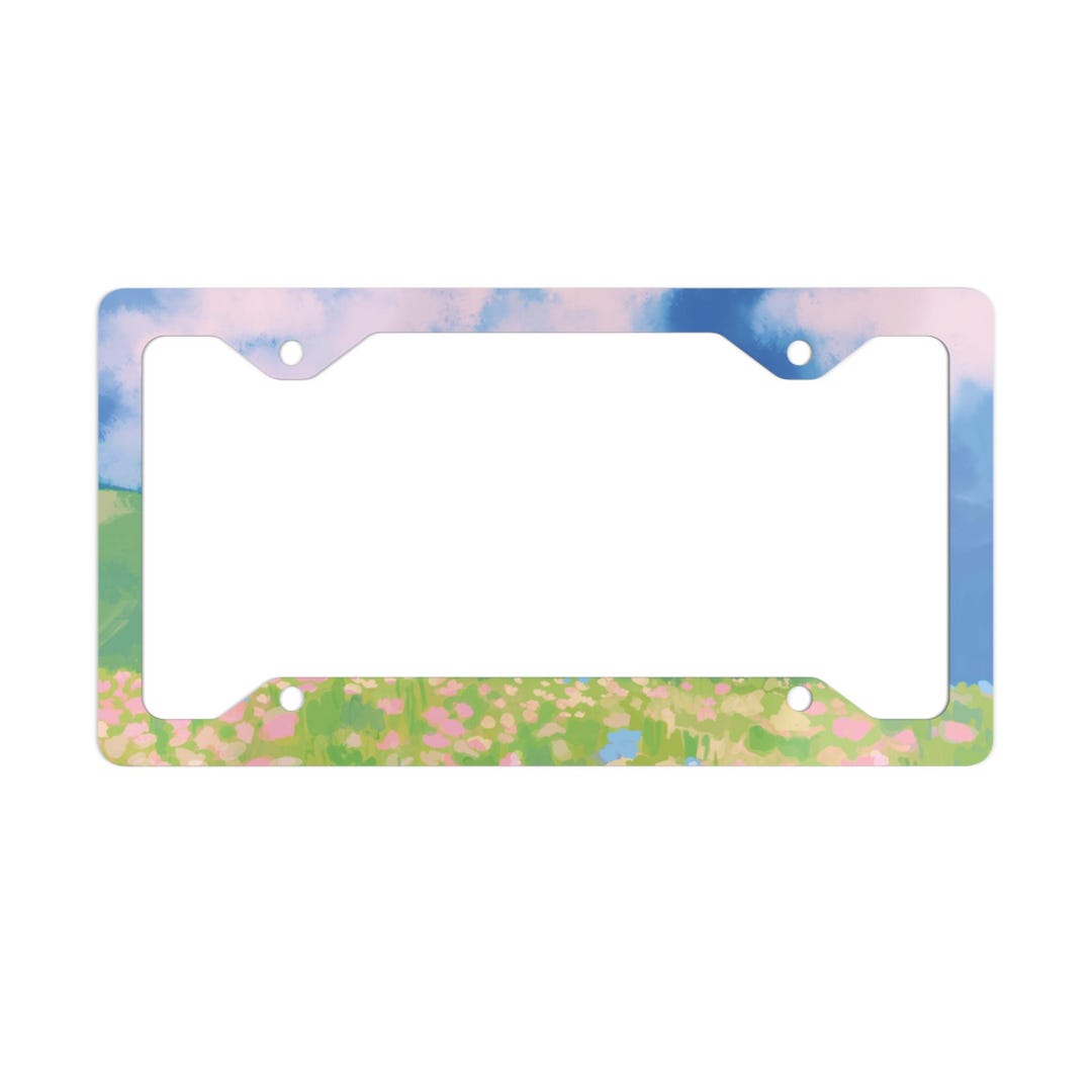 Anime Landscape Metal License Plate Frame, Japanese Licence Plate Frame ...