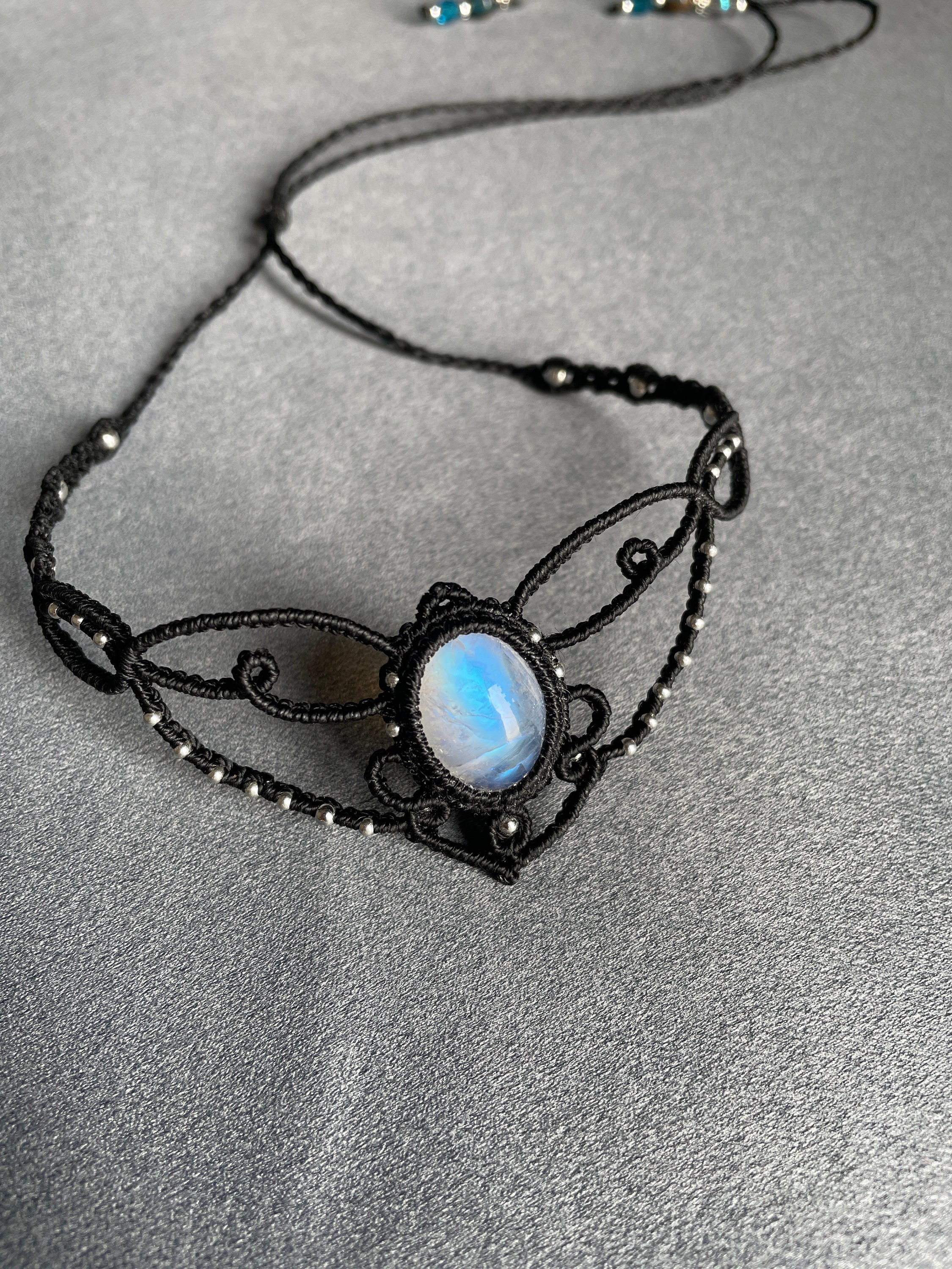 Moonstone Choker, Labradorite Choker, Moonstone Necklace, Moonstone ...