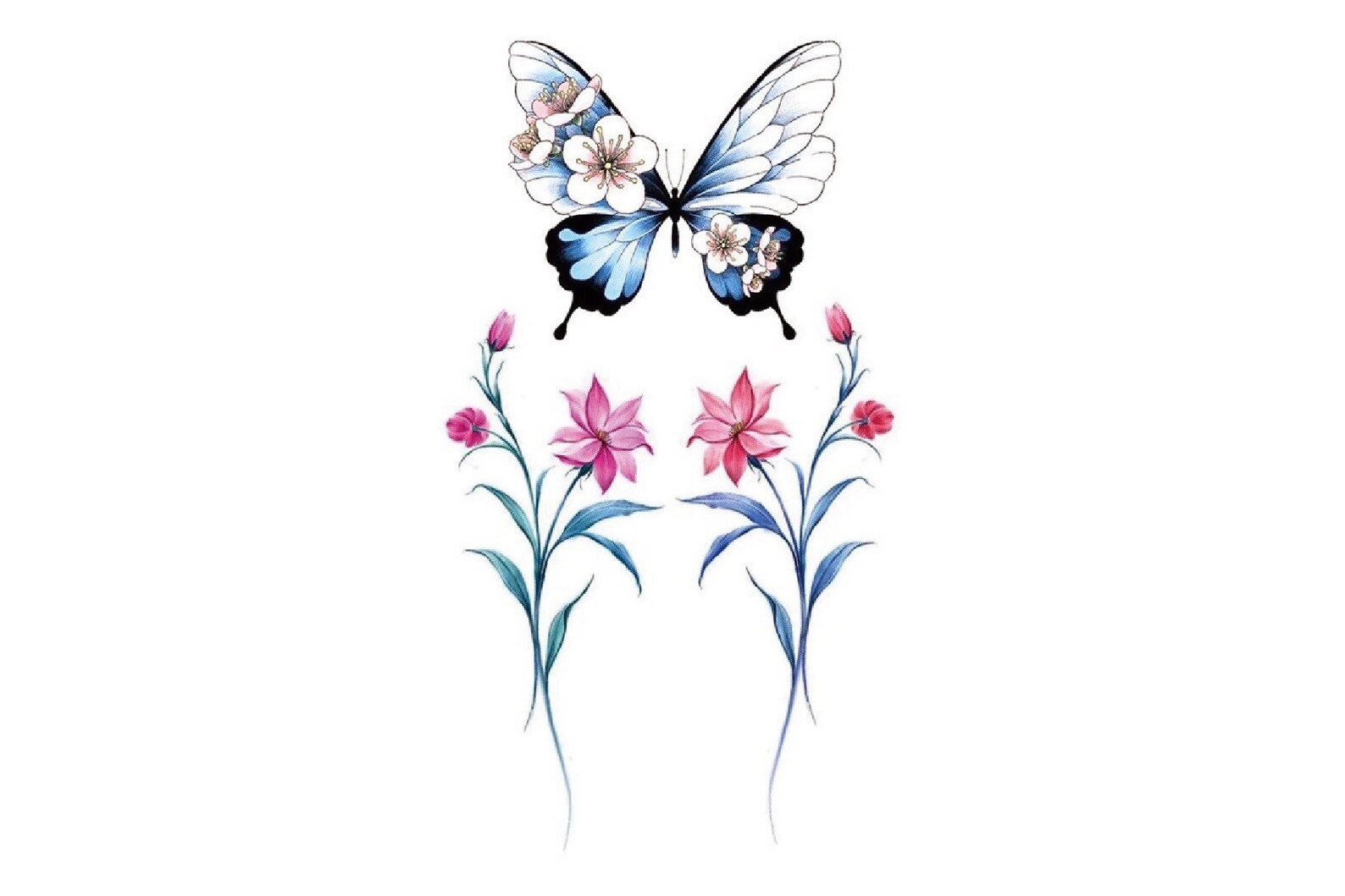 Butterfly Temporary Tattoo Butterfly Tattoo Custom Tattoos - Etsy