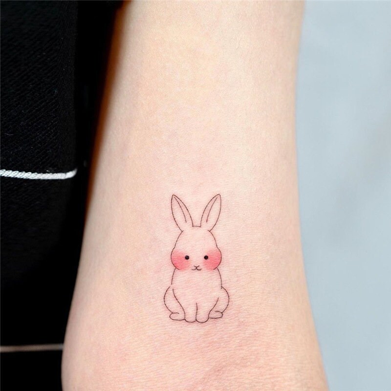 Rabbit On The Moon Tattoo