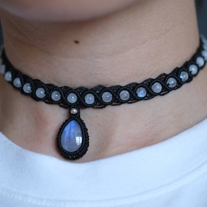 Moonstone Choker, Moonstone Necklace, Moonstone Jewelry, Moonstone ...