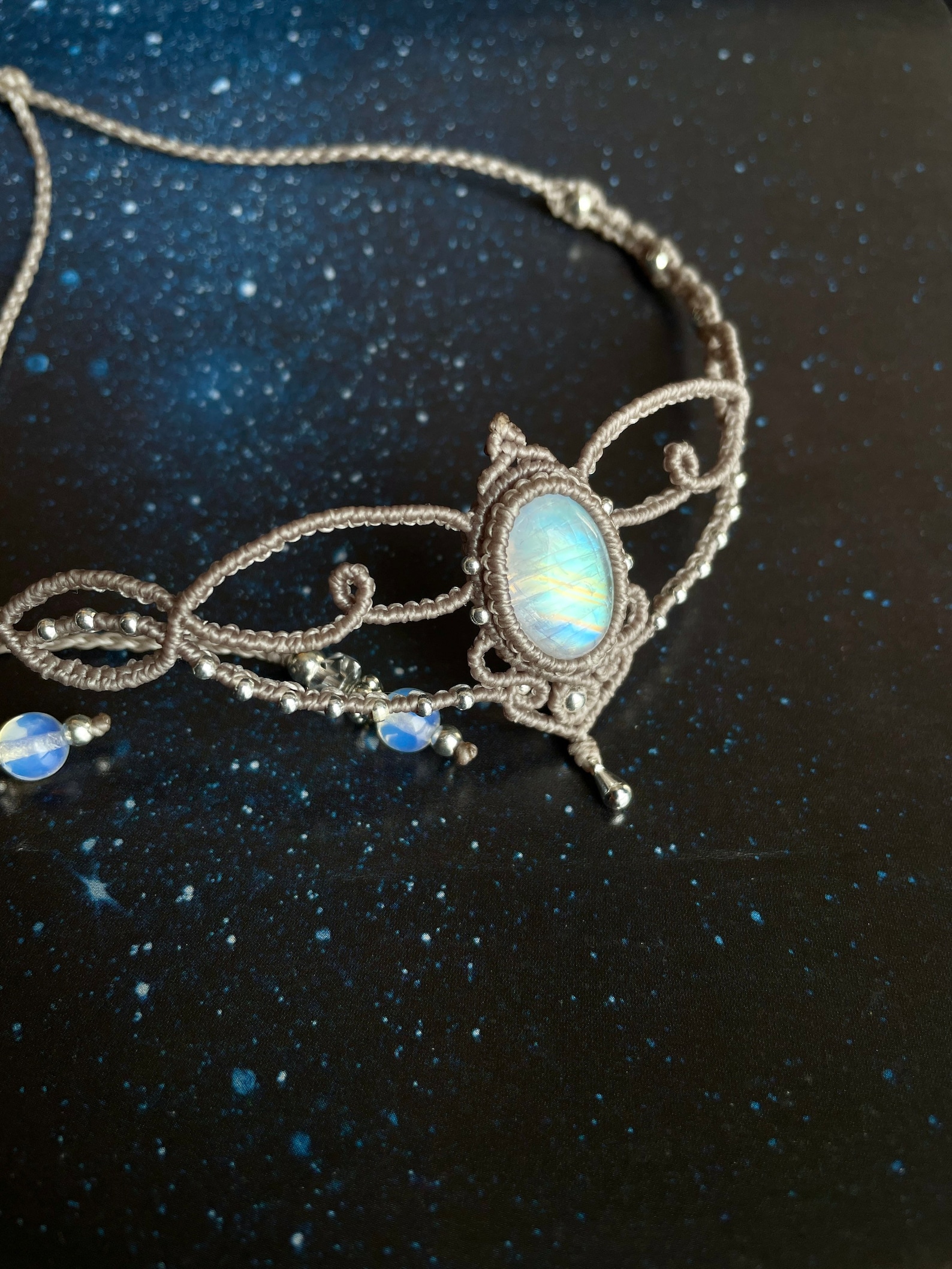 Moonstone Choker, Labradorite Choker, Moonstone Necklace, Moonstone ...
