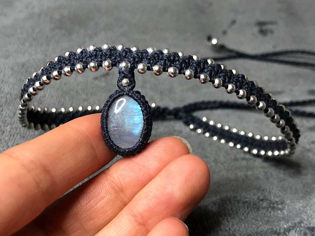 Moonstone Necklace, Moonstone Choker, Moonstone Jewelry, Moonstone ...