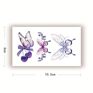 Butterfly Temporary Tattoo Butterfly Tattoo Custom Tattoos - Etsy