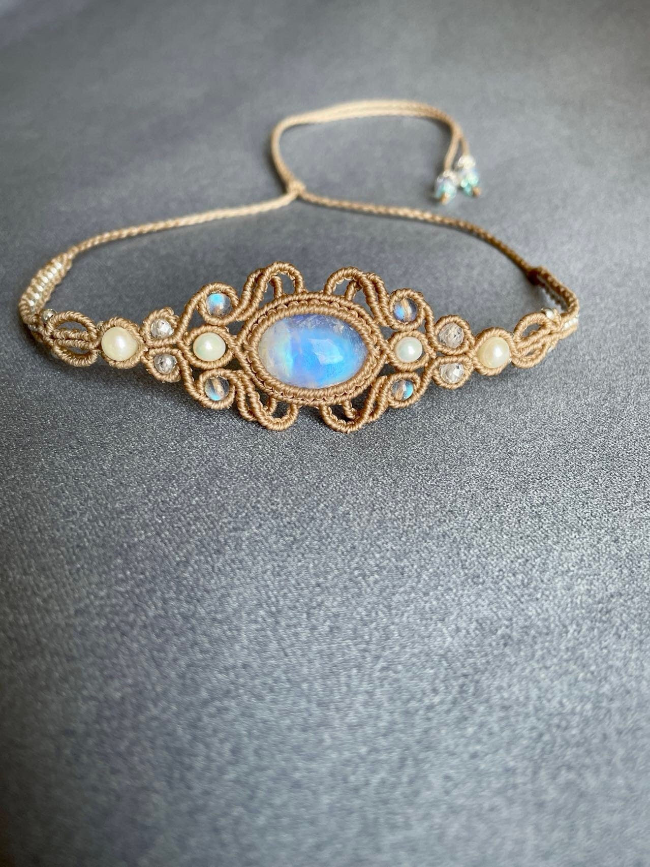 Moonstone Necklace Choker Moonstone Necklace Moonstone - Etsy