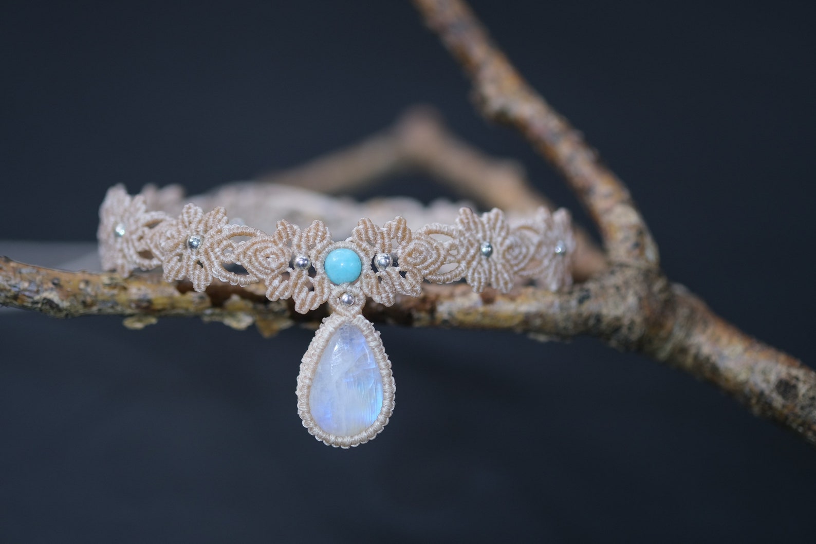 Moonstone Necklace, Moonstone Jewelry, Moonstone Choker, Moonstone ...