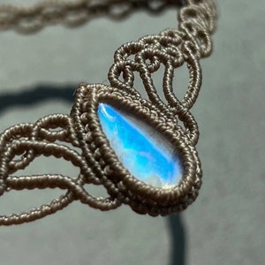 Nature Moonstone Choker, Moonstone Boho Necklace, Blue Moonstone ...