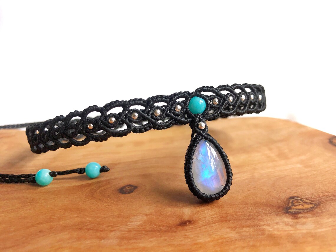Moonstone Necklace Moonstone Choker Moonstone Jewelry - Etsy