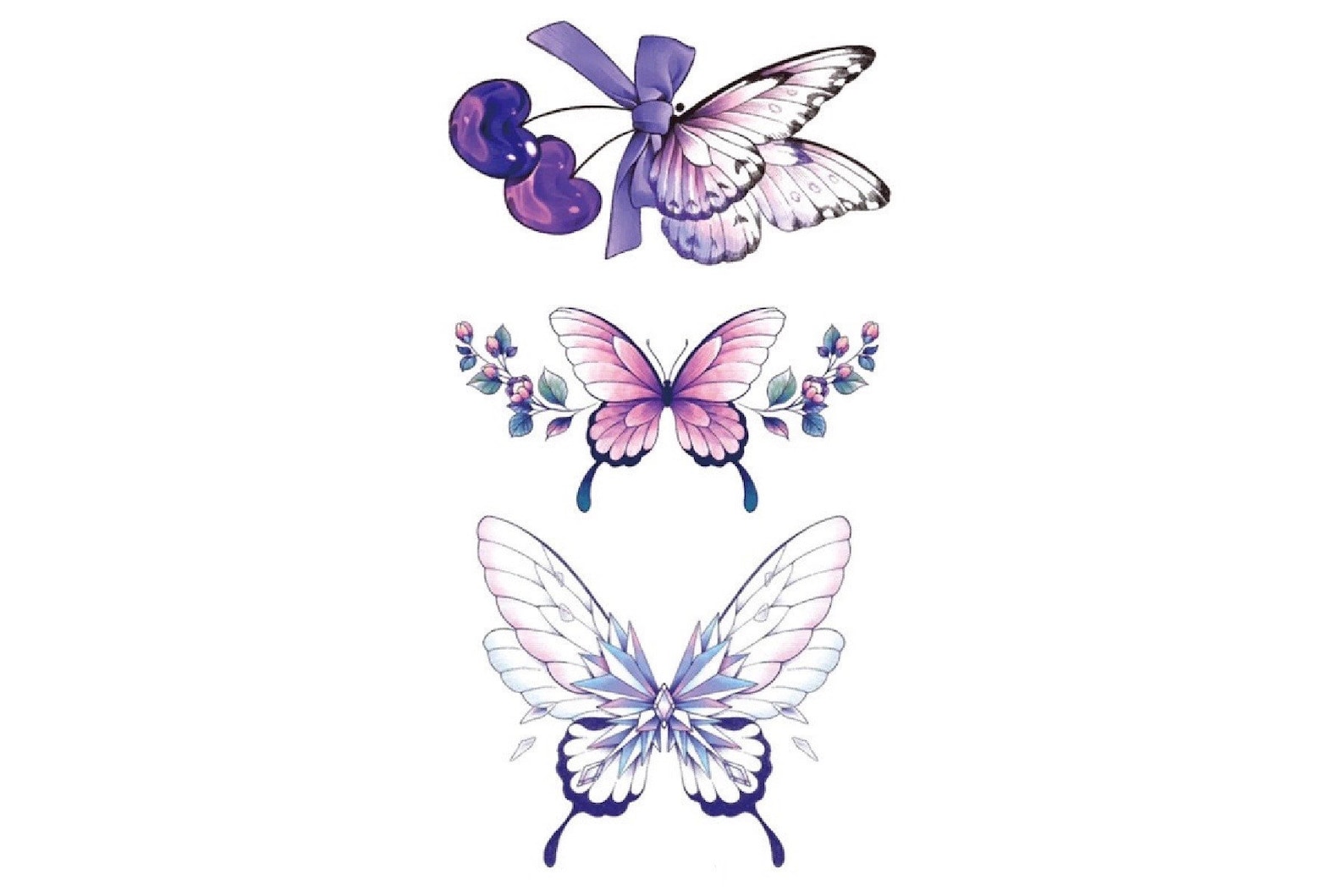 Butterfly Temporary Tattoo Butterfly Tattoo Custom Tattoos - Etsy