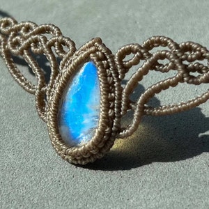 Nature Moonstone Choker, Moonstone Boho Necklace, Blue Moonstone ...