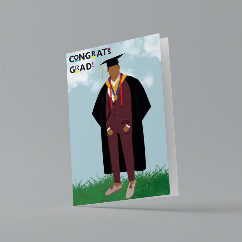 Congrats Grad! | African American Graduation Card for Him - Etsy