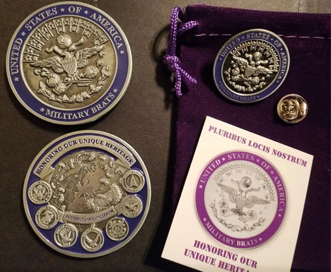 Military Brat Seal Purple Vintage Nickel Challenge Coin & Pin/save for ...