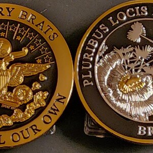 Military Brat Seal Black Vintage Bronze Challenge Coin & Pins/save for ...