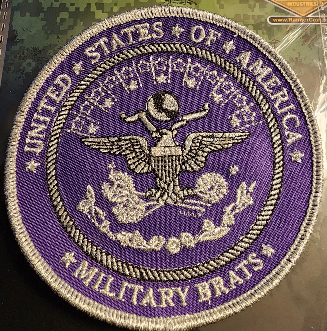 Military Brat Seal 4" Round Patch (brat Purple) - Etsy