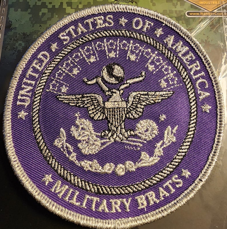 Military Brat Seal 4" Round Patch (brat Purple) - Etsy