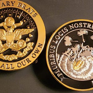 Military Brat Seal Black Vintage Bronze Challenge Coin & Pins/save for ...