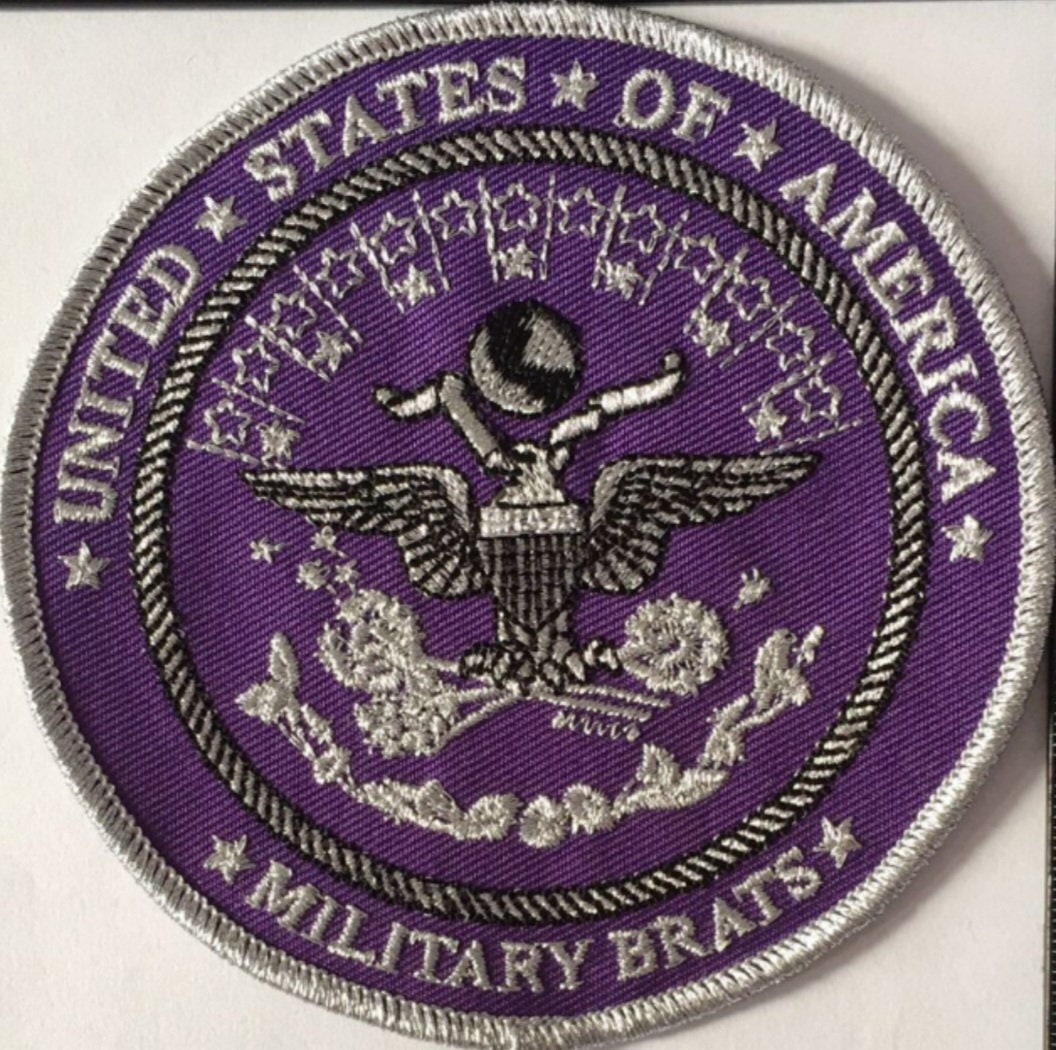 Military Brat Seal 4" Round Patch (brat Purple) - Etsy