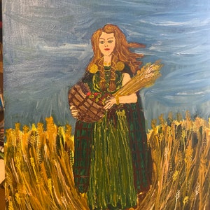 Welsh Deities Original Paintings Blodeuwedd, Bendigeidfran, Modern ...