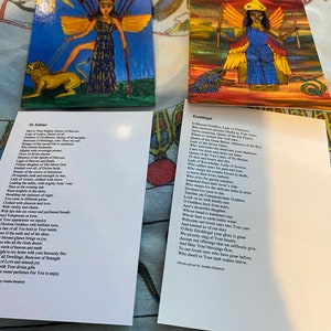 Ishtar Prayer Card - Etsy