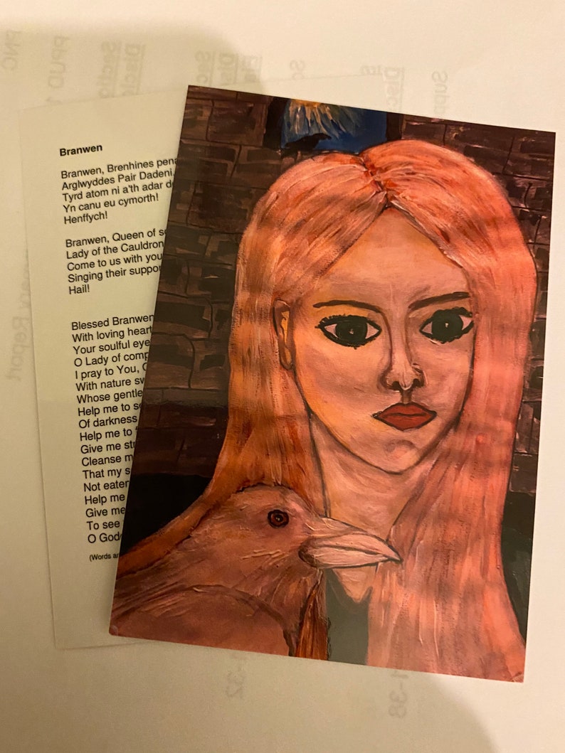 Branwen Prayer Card - Etsy UK