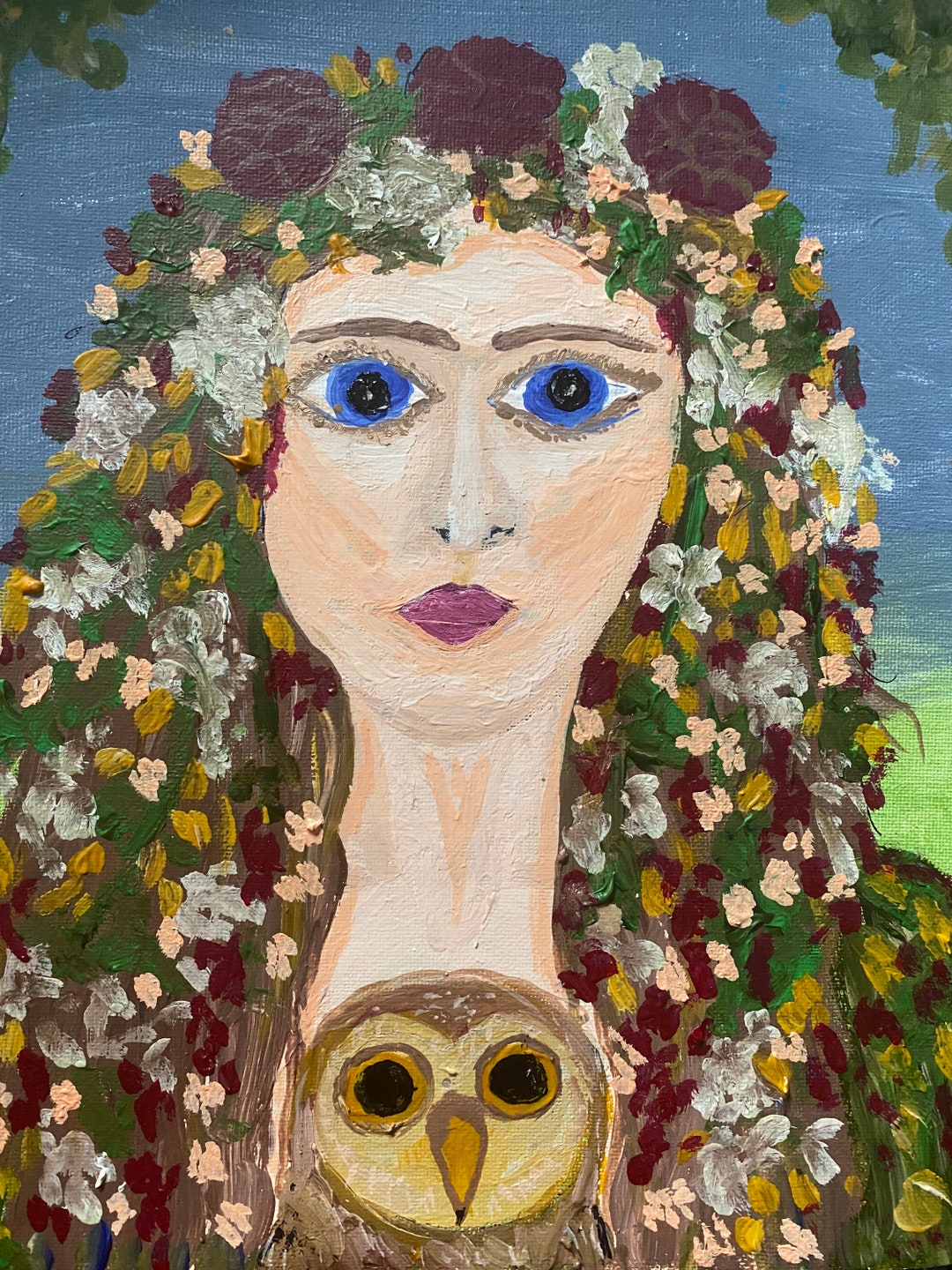 Blodeuwedd Prayer Card. - Etsy