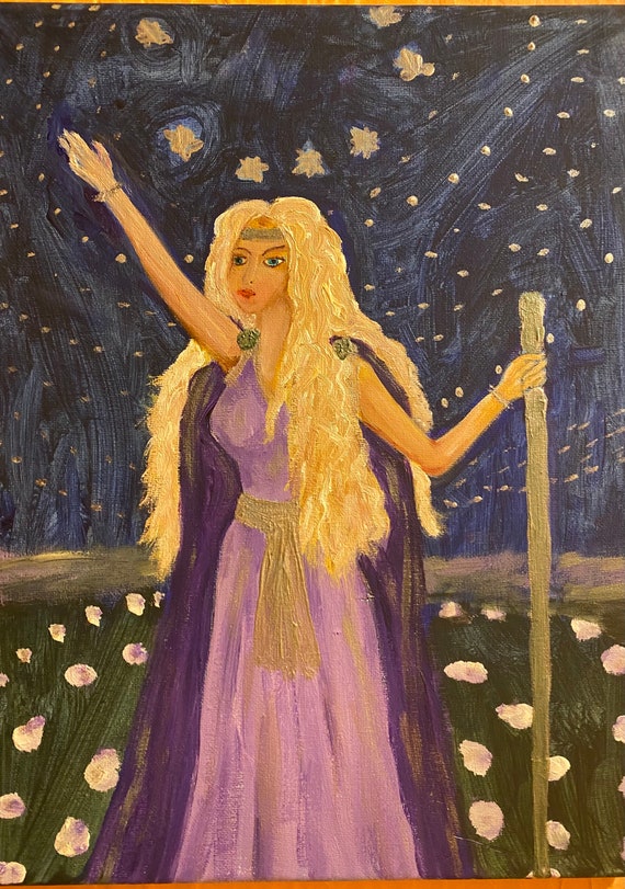 Arianrhod Prayer Card | Etsy