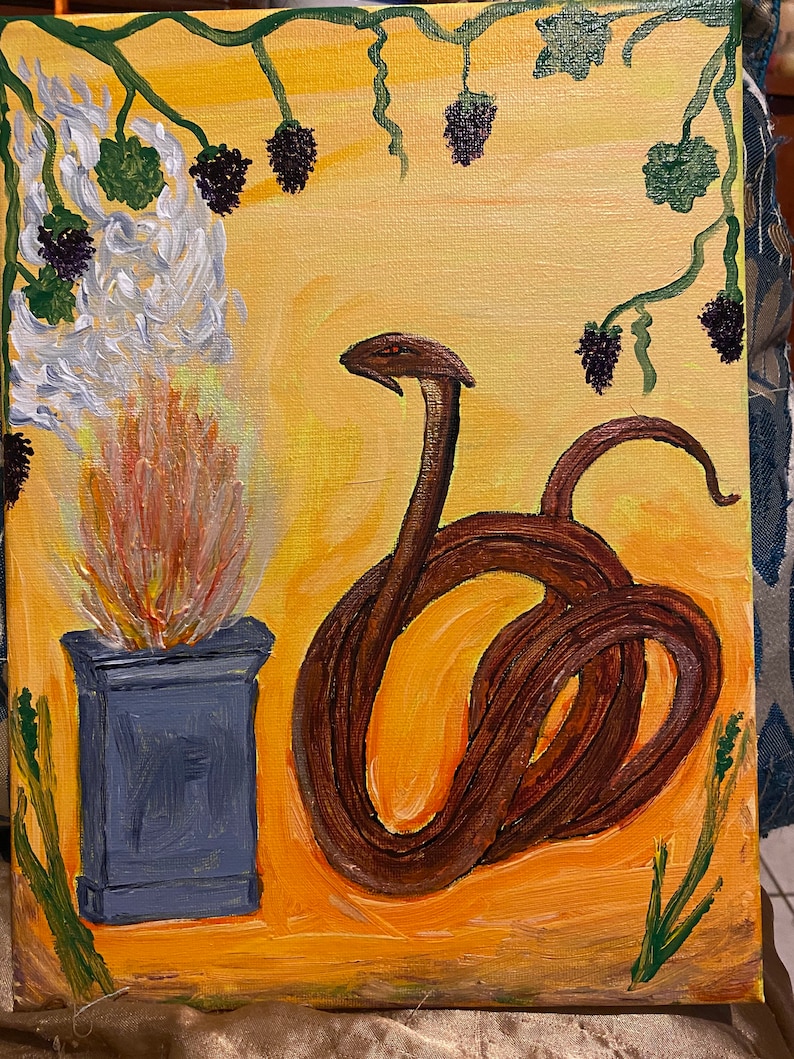 Agathos Daimon Prayer Card - Etsy UK