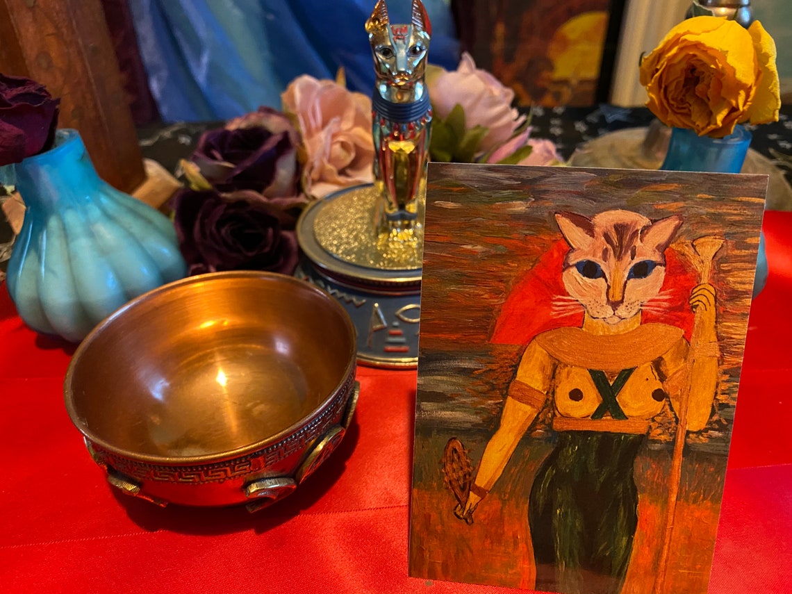 Bastet Prayer Card or Print - Etsy UK