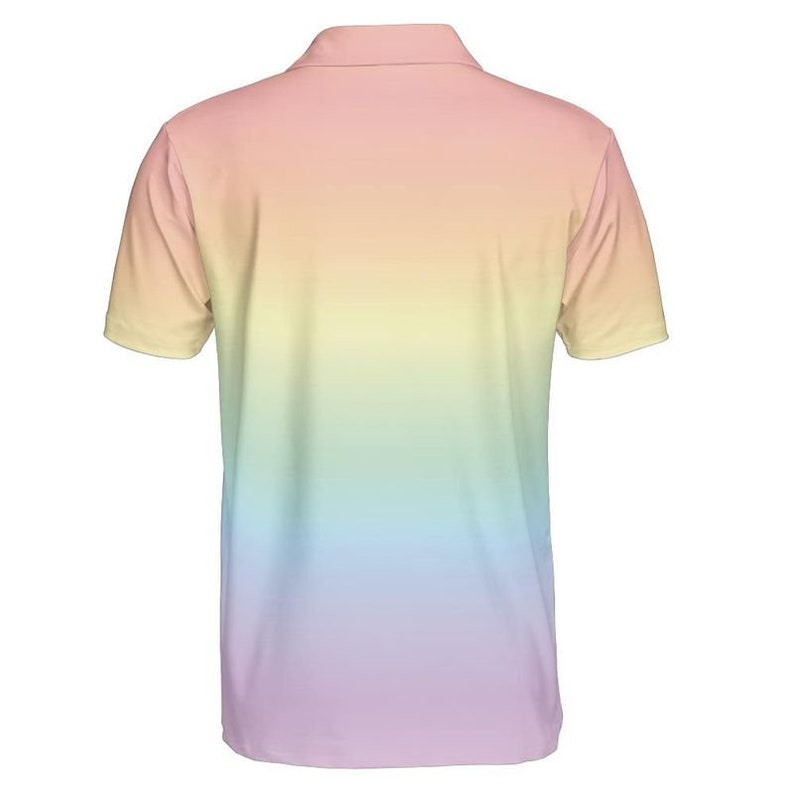 Pastel Rainbow Gradient Polo Shirt - Etsy