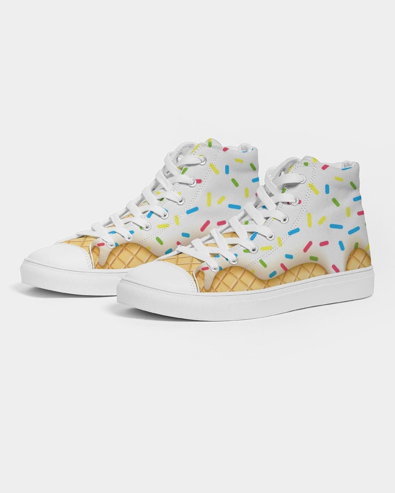 Ice Cream Cone Women's High Top Canvas Shoe - Etsy