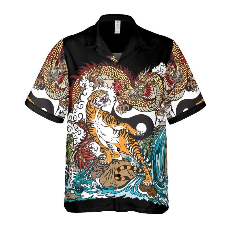 Japanese Dragon Button Down Shirts for Men - Etsy