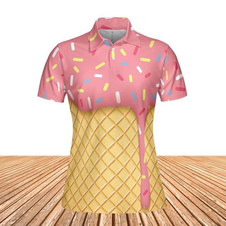 Strawberry Ice Cream Cone Women's Polo Shirt - Etsy