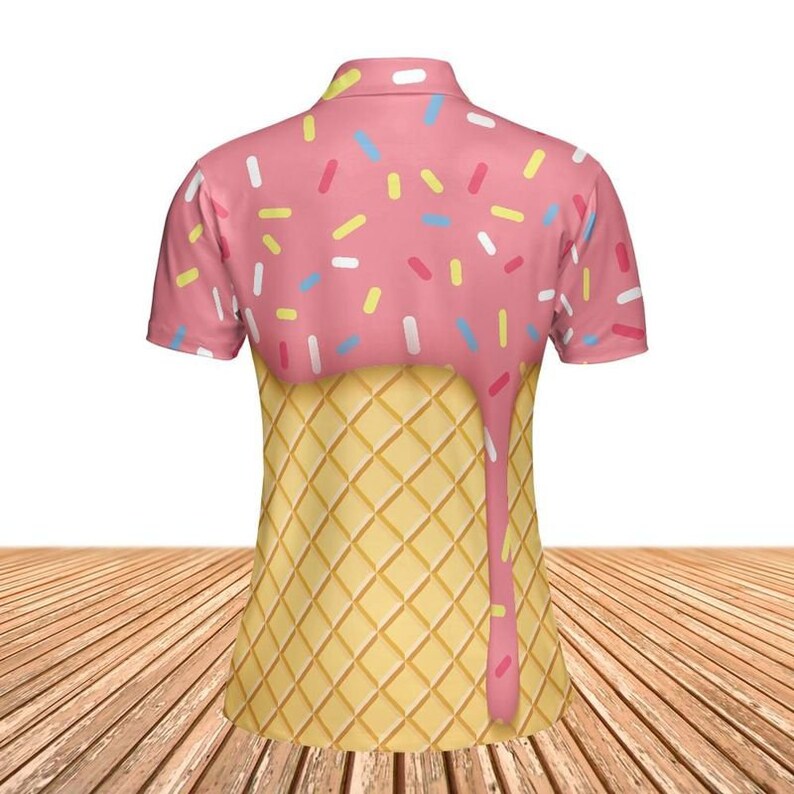 Strawberry Ice Cream Cone Women's Polo Shirt - Etsy