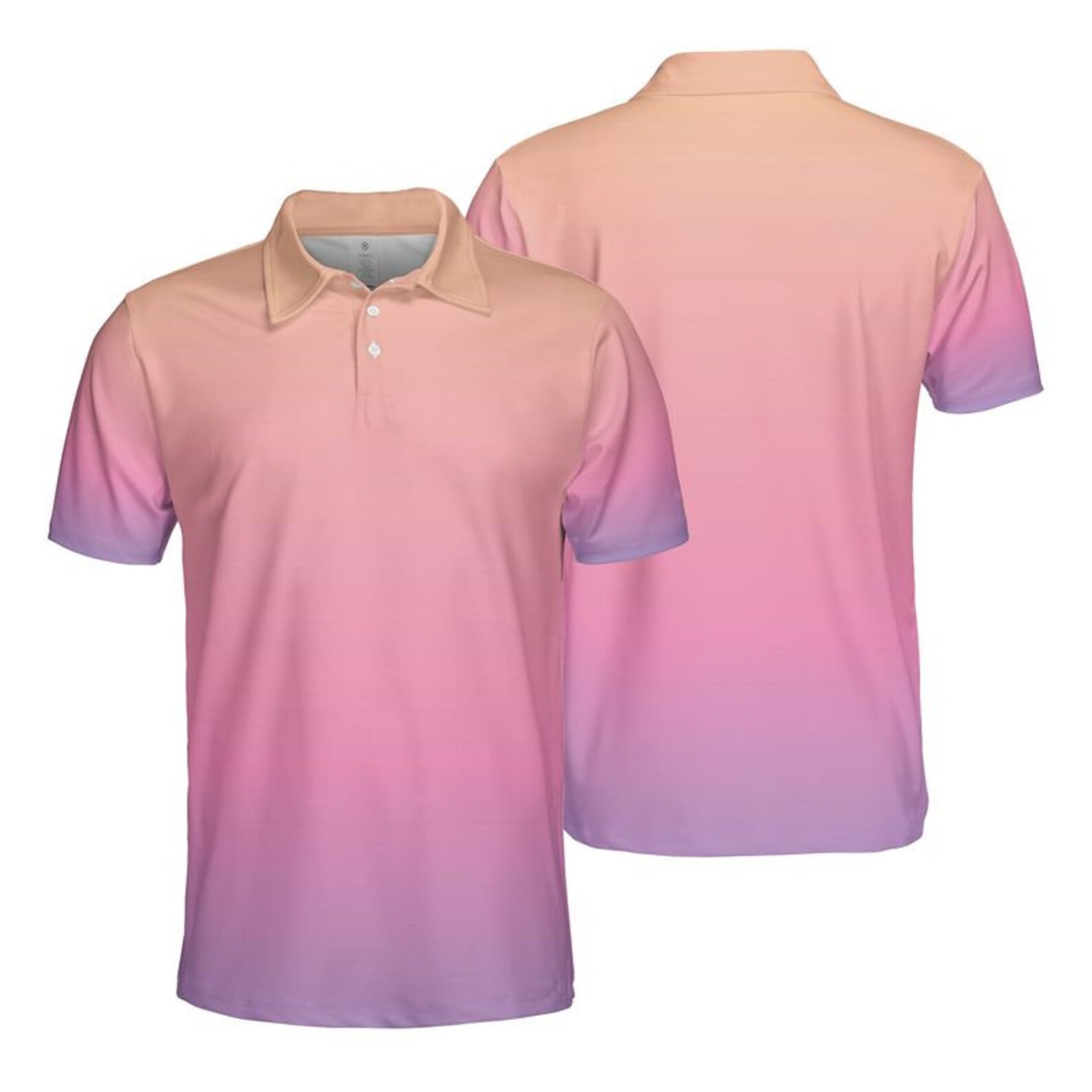 Peach Sunset Polo Shirt - Etsy