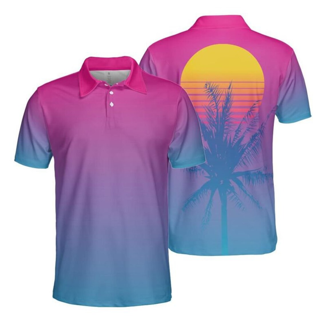 Sunset on the Beach Polo Shirt - Etsy