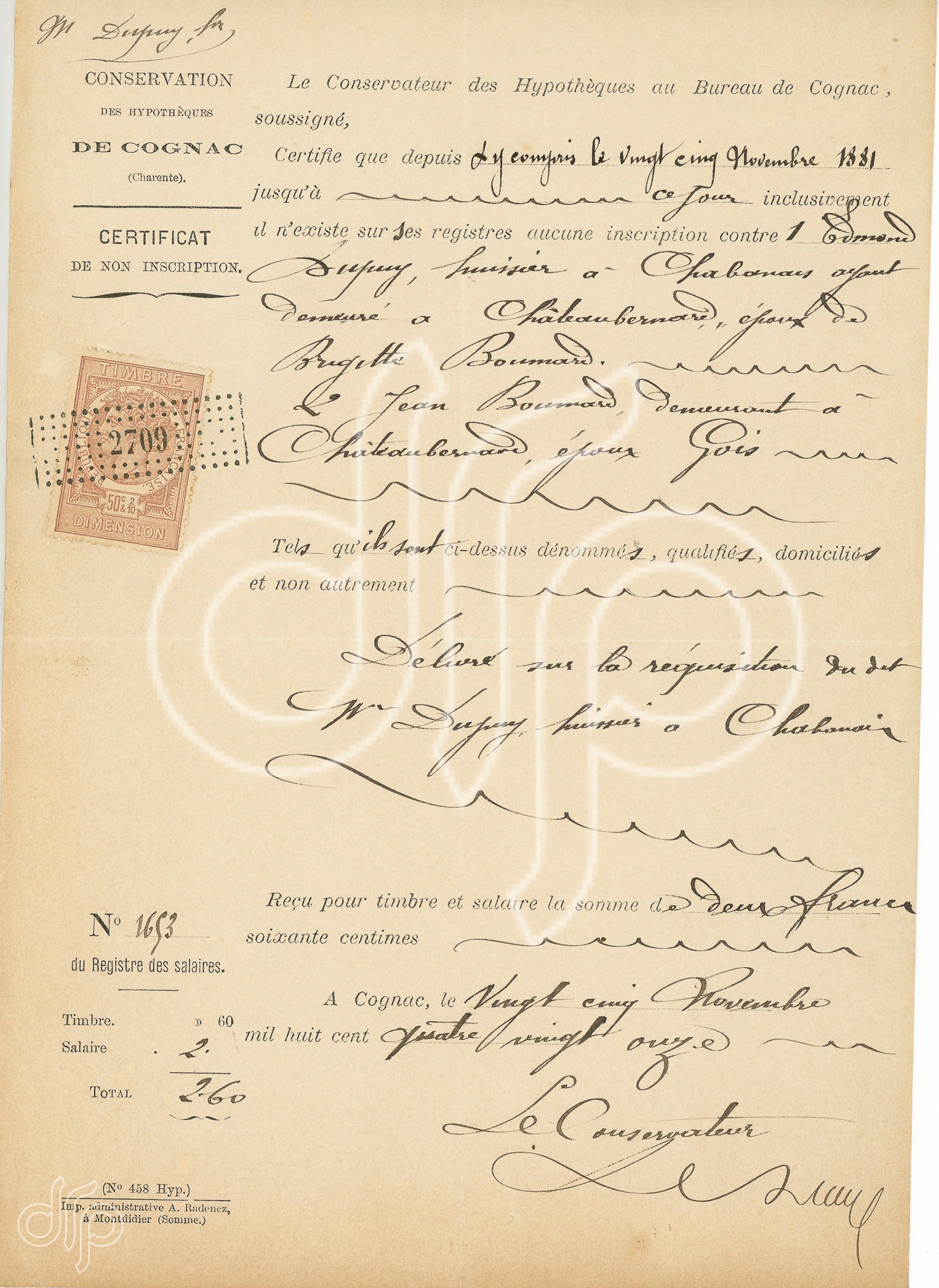 Printable Vintage French Receipts and Bills of Sale Pages, Ephemera ...