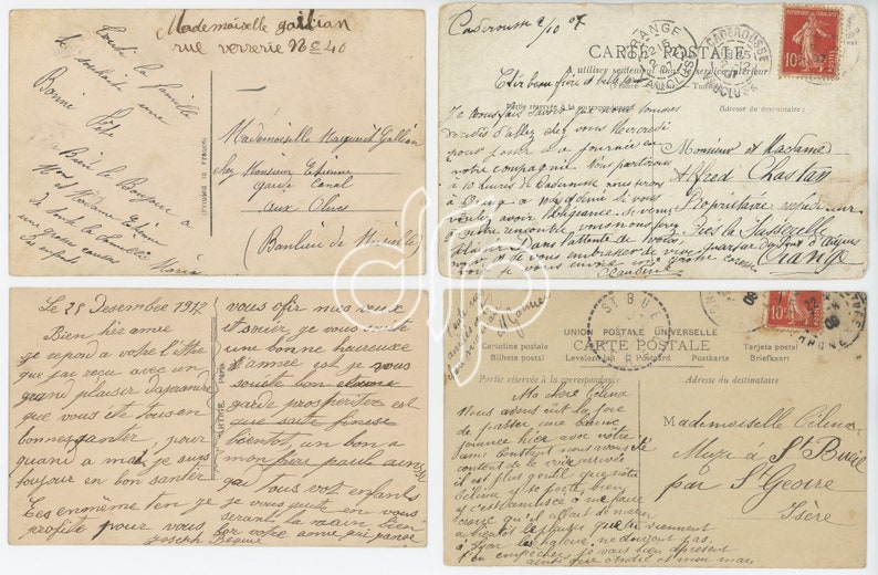 Printable 20th Century French Postcards, Vintage Cards, Ephemera, Old ...