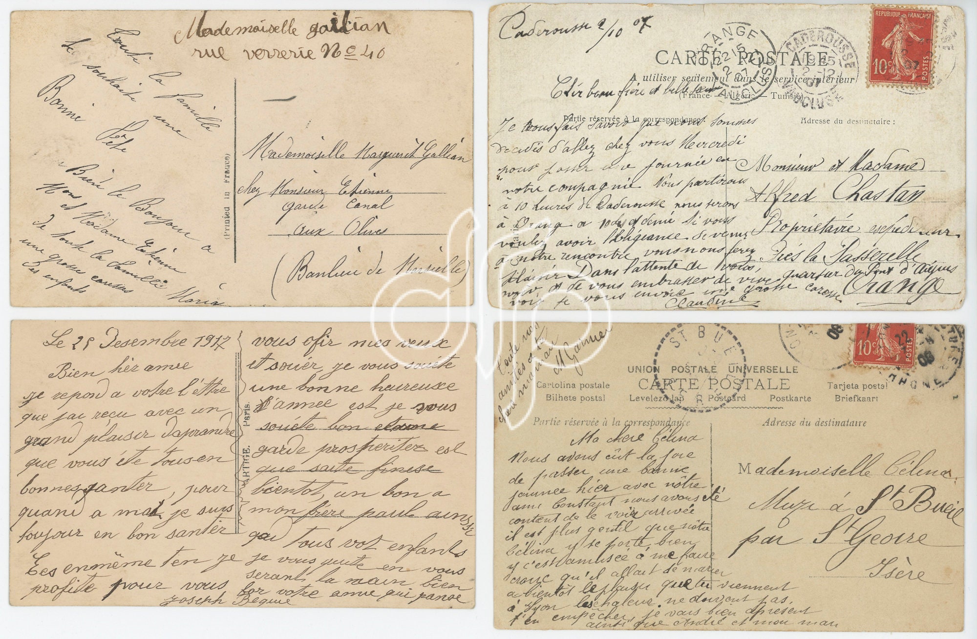Printable 20th Century French Postcards, Vintage Cards, Ephemera, Old ...
