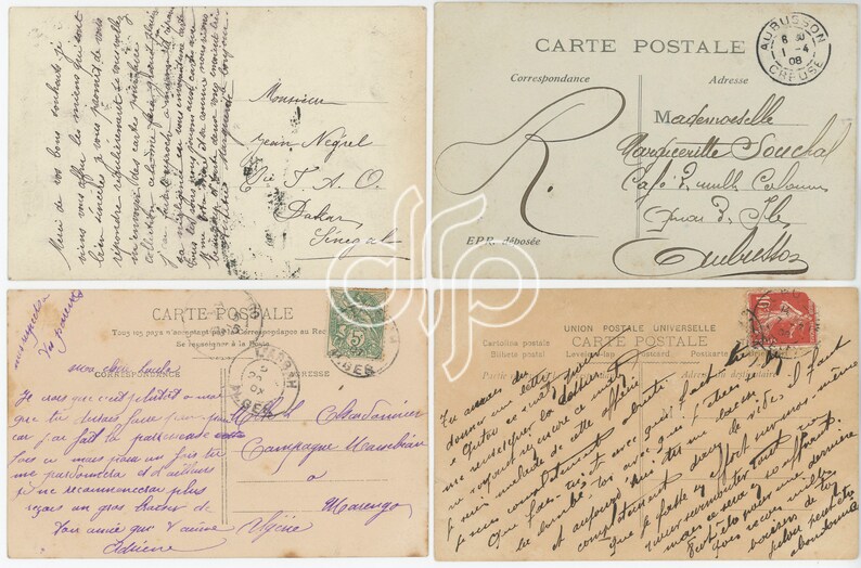 Printable 20th Century French Postcards, Vintage Cards, Ephemera, Old ...