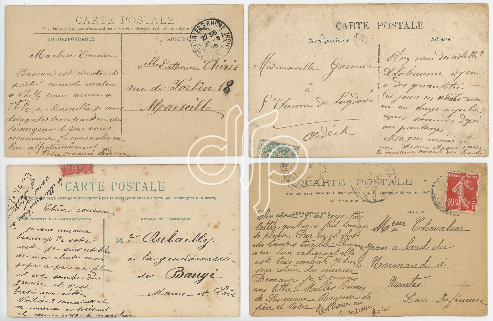 Printable 20th Century French Postcards, Vintage Cards, Ephemera, Old ...