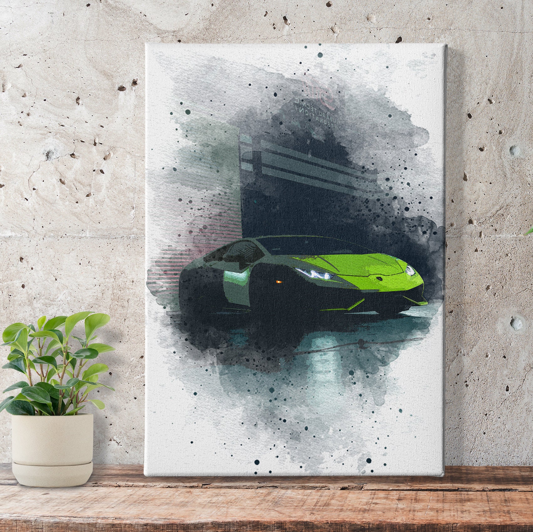 Custom Car Canvas Custom Car Painting Car Portrait | Etsy