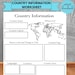 Country Worksheet Information Research Kids History Homeschool Project ...