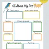 All About My Pet Printable Worksheet, Kids Activity Sheet, Homeschool ...
